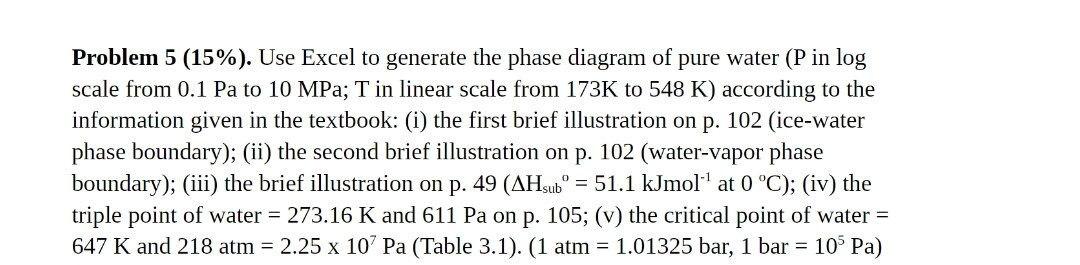 Problem 5(15%). Use Excel to generate the phase | Chegg.com
