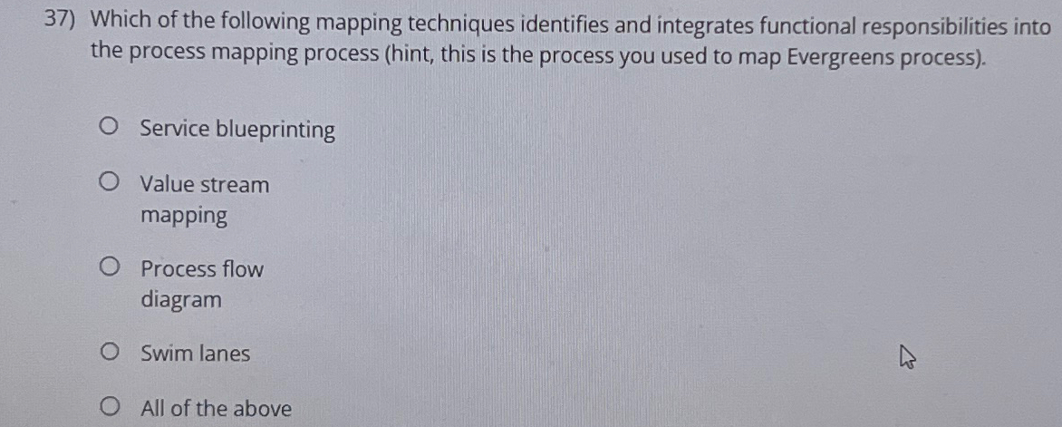 Solved Which of the following mapping techniques identifies | Chegg.com