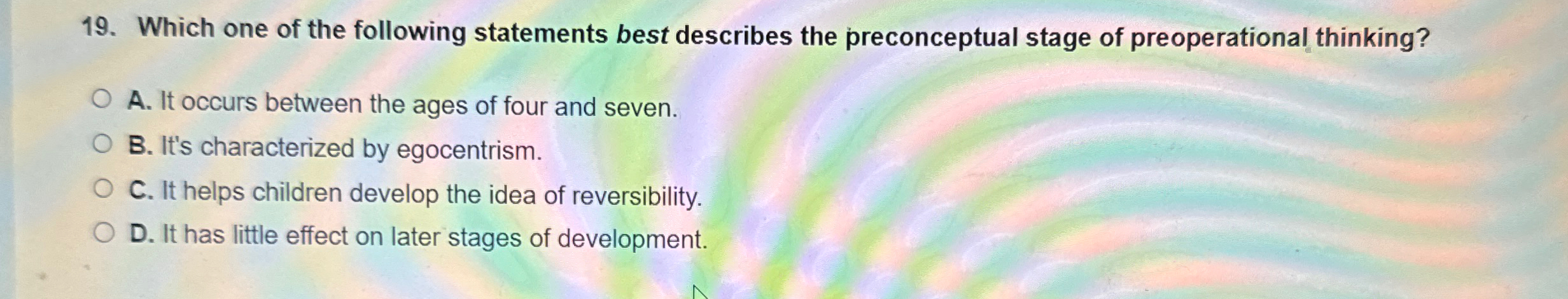 Solved Which one of the following statements best describes | Chegg.com