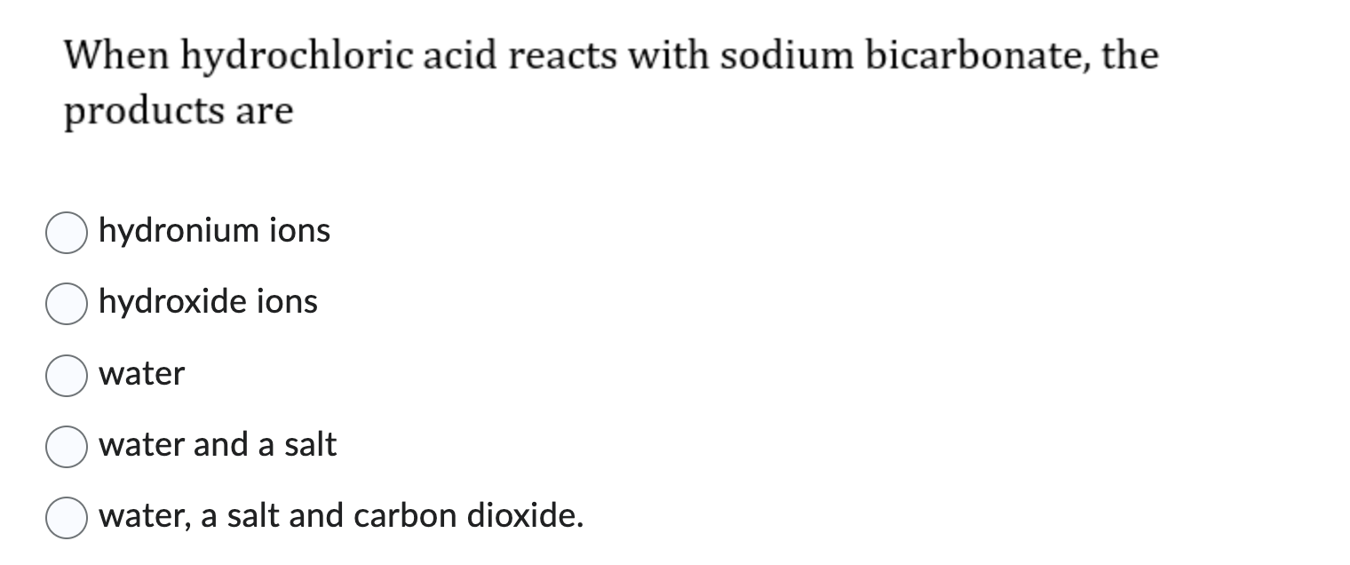 Solved When hydrochloric acid reacts with sodium | Chegg.com
