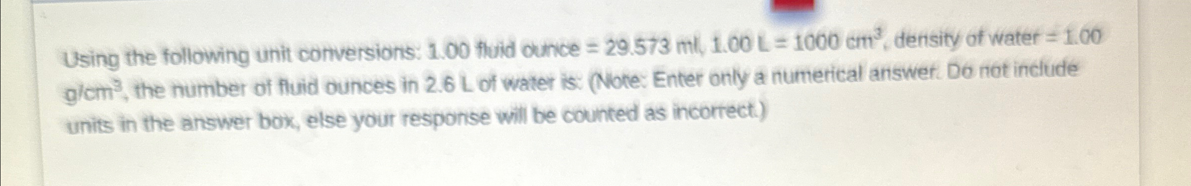 Solved Using the following unit conversions: 1.00 ﻿fluid | Chegg.com