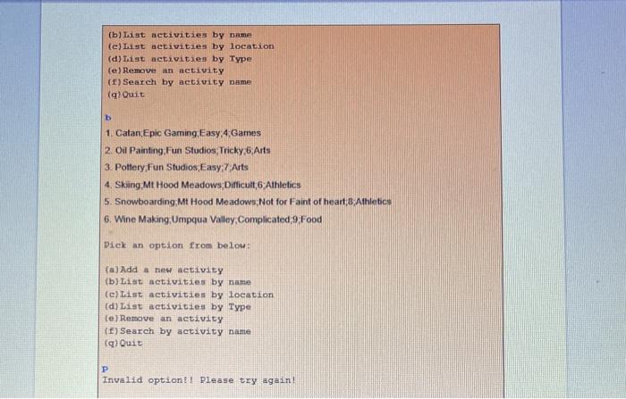 Solved What Your Program Should Do a. Write an interactive | Chegg.com