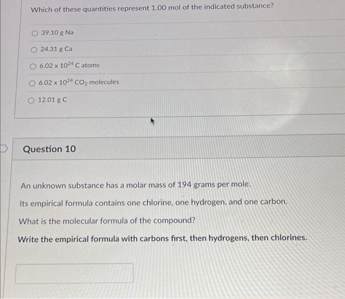 Solved Identify the following chemical formulas as molecular | Chegg.com