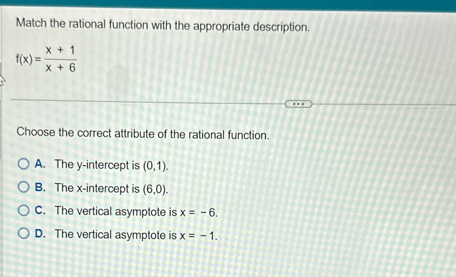 Solved Match the rational function with the appropriate | Chegg.com