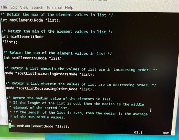 Solved Structure and type defintion for a node in a singly | Chegg.com