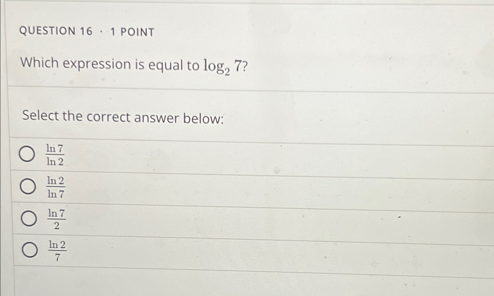Solved QUESTION 16 * 1 POINTWhich expression is equal to | Chegg.com Solved QUESTION 16 * 1 POINTWhich expression is equal to | Chegg.com