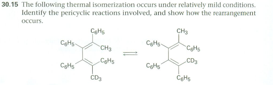Solved 30.15 ﻿The following thermal isomerization occurs | Chegg.com