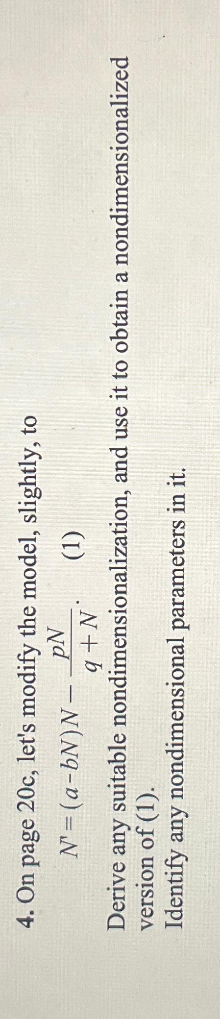 Solved On page 20 ﻿c, ﻿let's modify the model, slightly, | Chegg.com