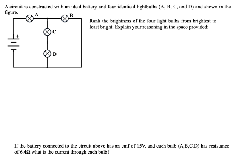 Solved A circuit is constructed with an ideal battery and | Chegg.com