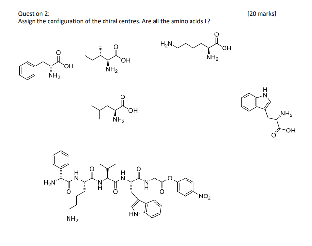 Solved Question 2:[20 ﻿marks]Assign the configuration of the | Chegg.com