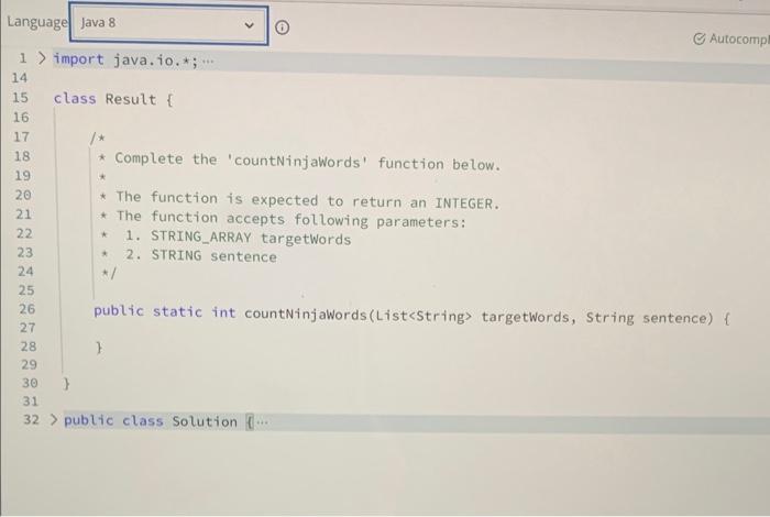 Solved Task A ninja word is a word which hides in a | Chegg.com