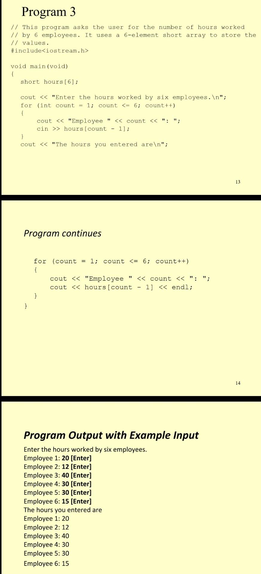 Solved Program 3 13 Program continues for ( count =1; count | Chegg.com