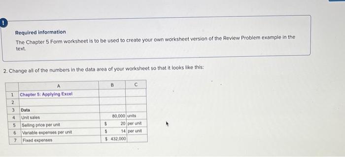 Solved Required information The Chapter 5 Form worksheet is | Chegg.com