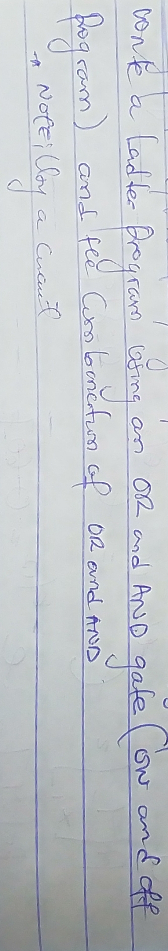 Solved write a ladder program using an OR and AND gate (On | Chegg.com