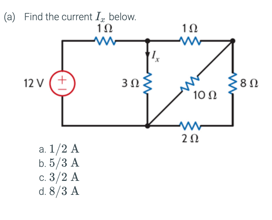 Solved (a) ﻿Find the current Ix | Chegg.com