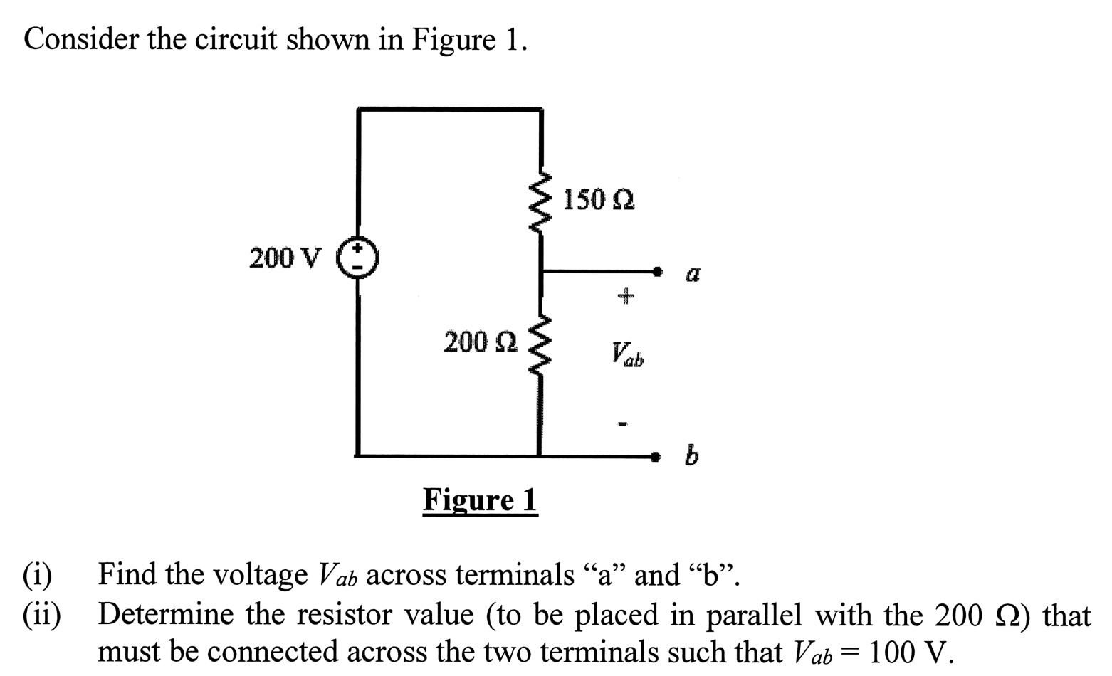 Solved Consider the circuit shown in Figure 1.(i) ﻿Find the | Chegg.com