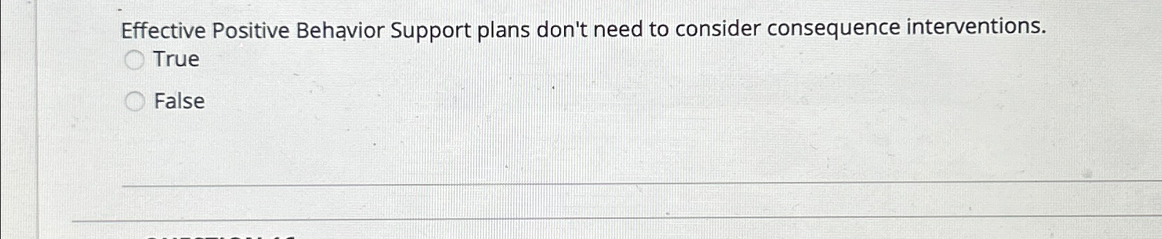 Solved Effective Positive Behavior Support plans don't need | Chegg.com