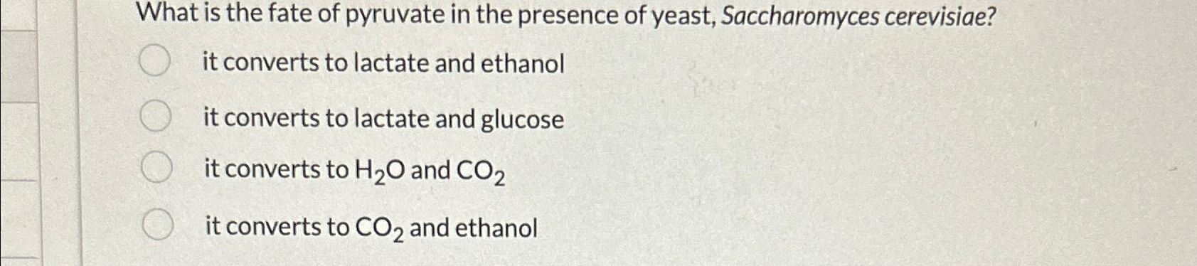 Solved What is the fate of pyruvate in the presence of | Chegg.com