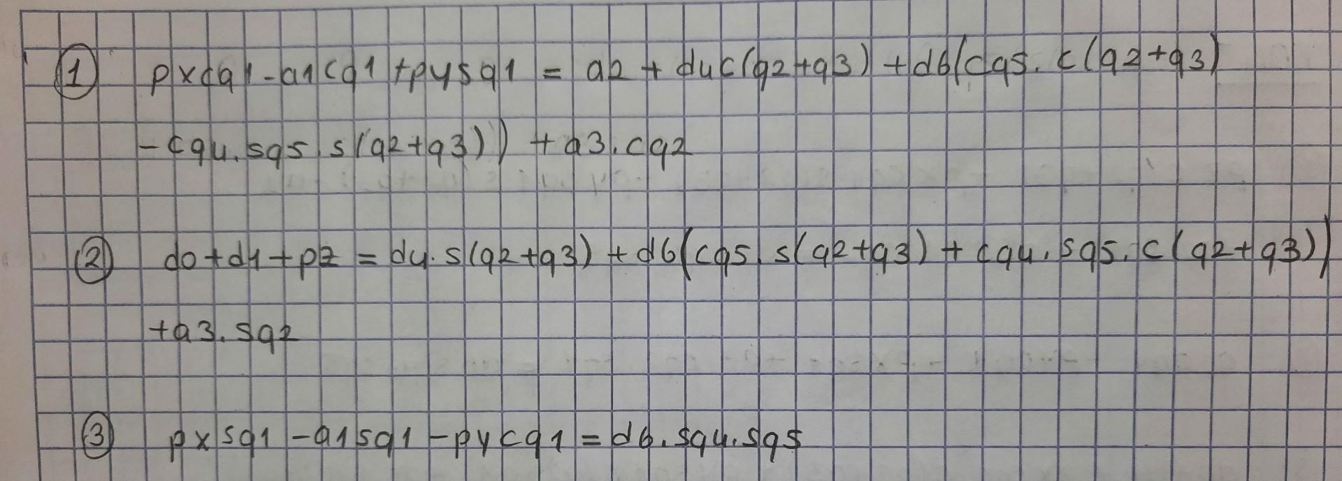 Write the results as arctan for the angles q1 and q2 | Chegg.com