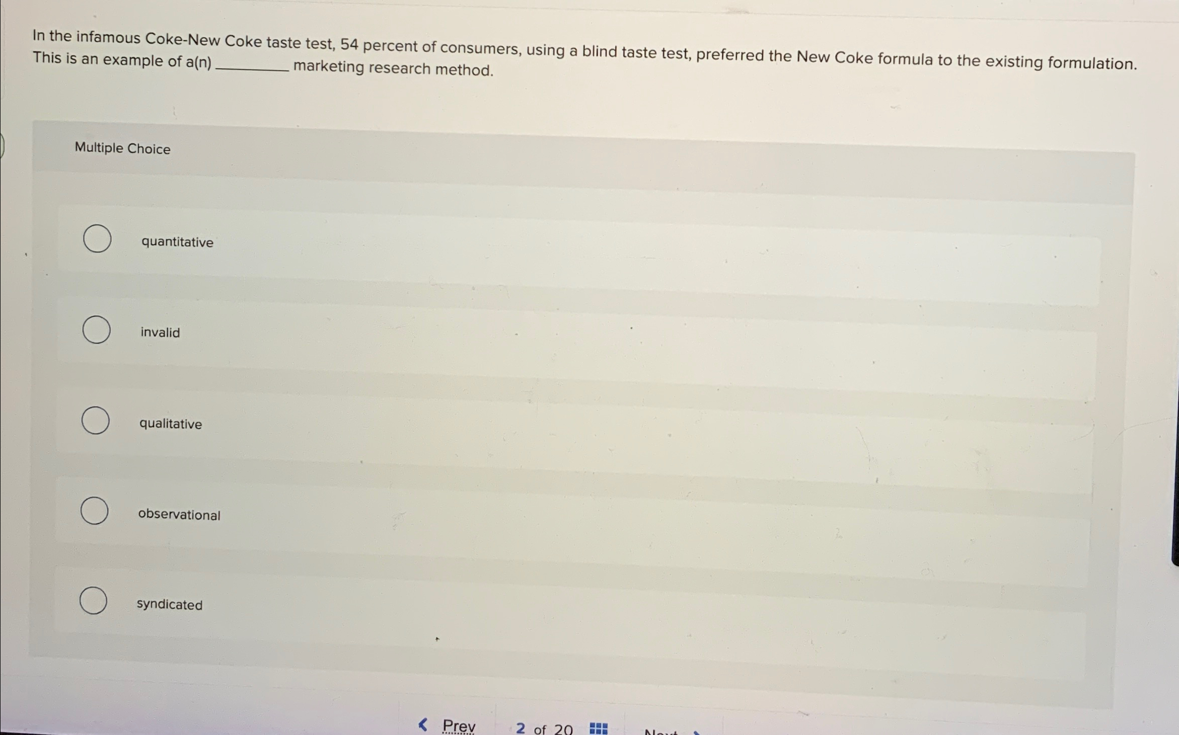 Solved In the infamous Coke-New Coke taste test, 54 ﻿percent | Chegg.com