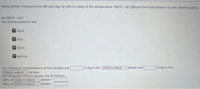 Solved Consider the binary eutectic copper-silver phase | Chegg.com