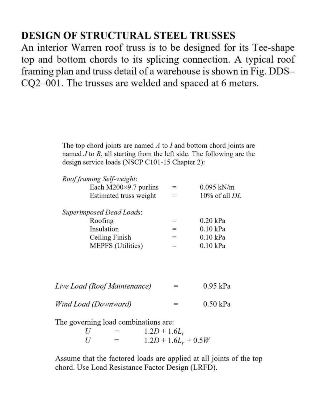 Solved 1. ﻿determine the factored concentrated load applied | Chegg.com