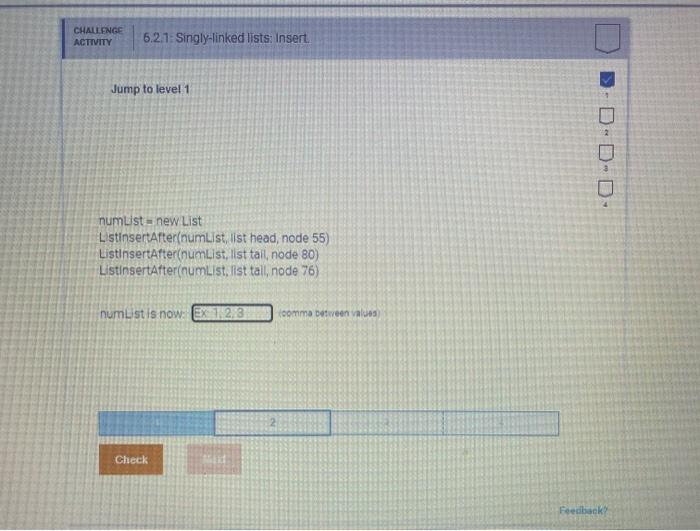 Solved CHALLENGE ACTIVITY 6.1.7: Singly linked lists Jump to | Chegg.com