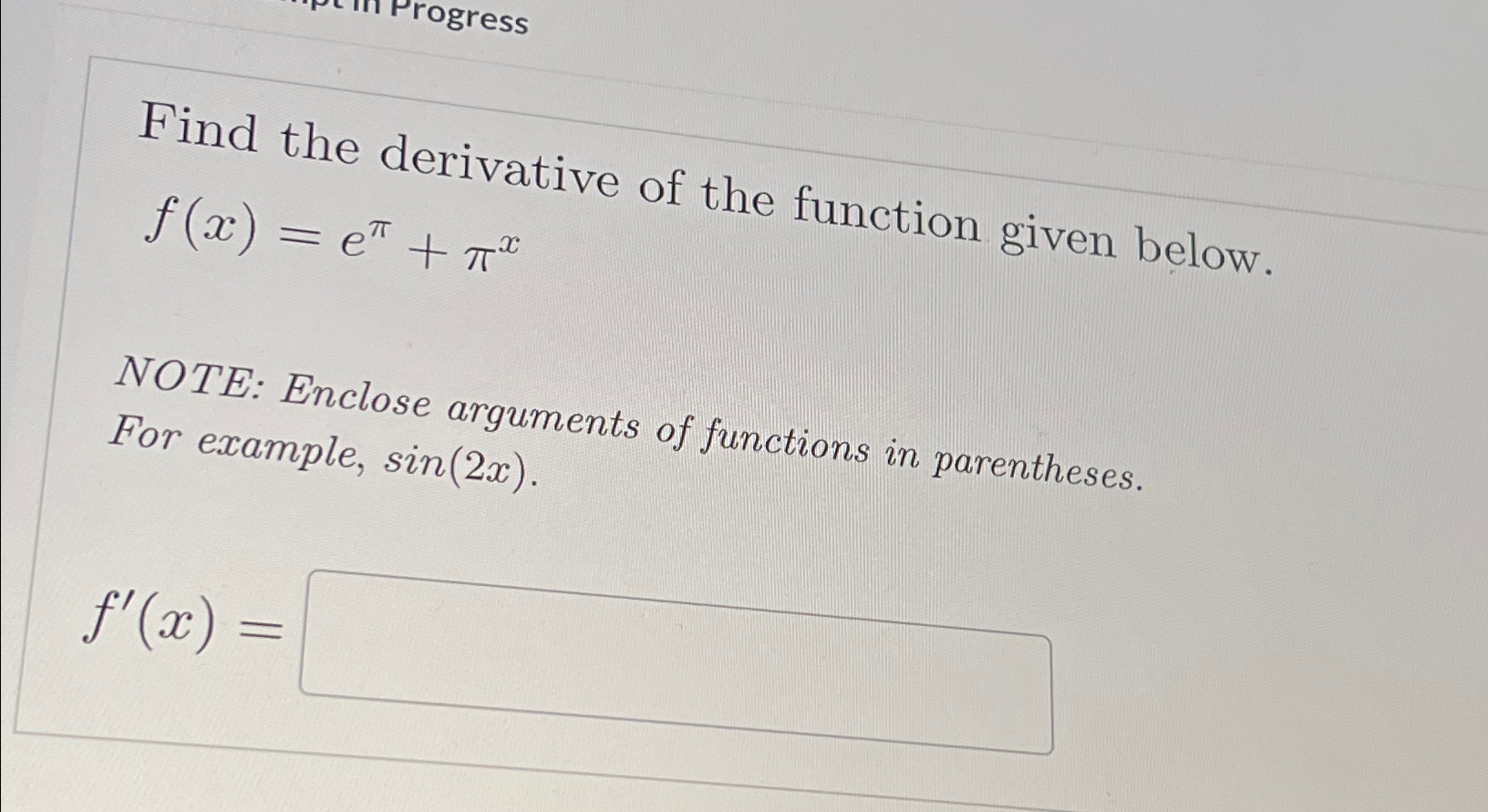 Solved Find the derivative of the function given | Chegg.com