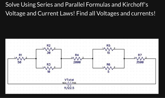 Solved Solve Using Series and Parallel Formulas and | Chegg.com