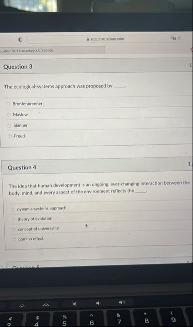 Solved side.instructure.comucation: SL 1 ﻿Elementary ASL | Chegg.com