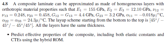 Solved 4.8 ﻿A composite laminate can be approximated as made | Chegg.com