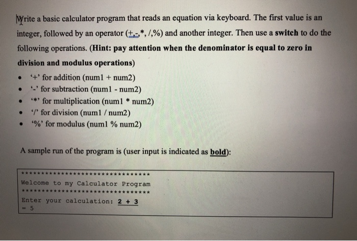 Solved the output should be exactly like the sample run in | Chegg.com