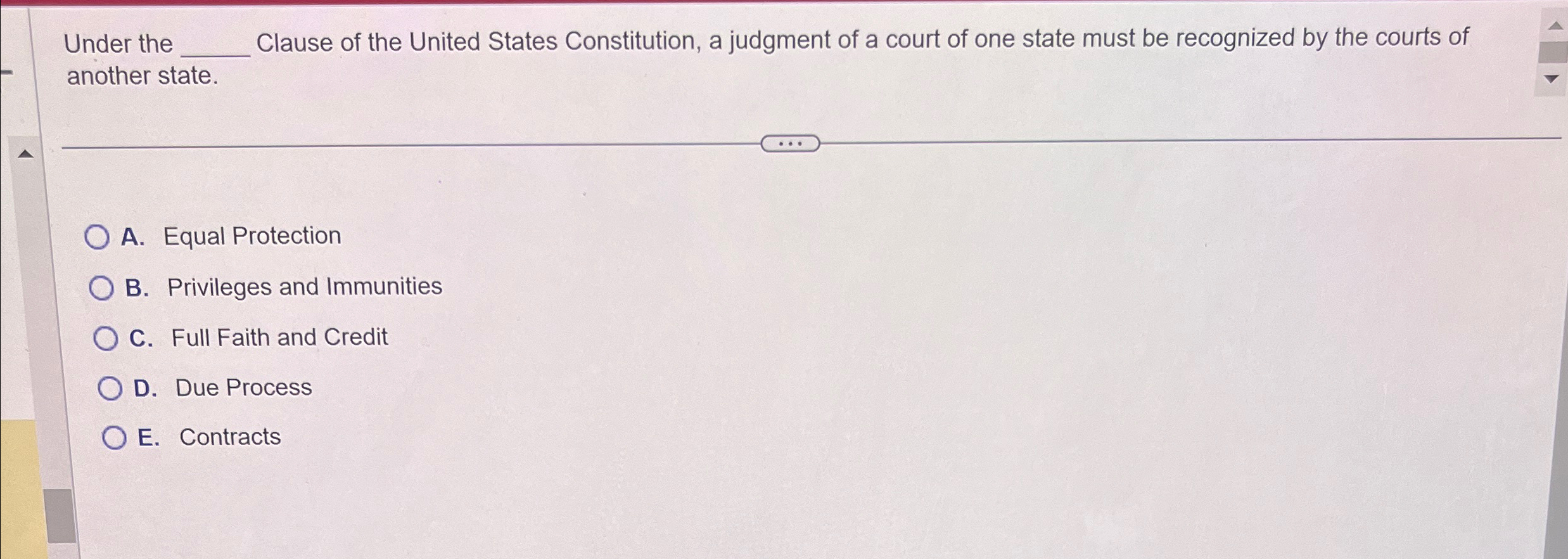 Solved Under the q, ﻿Clause of the United States | Chegg.com
