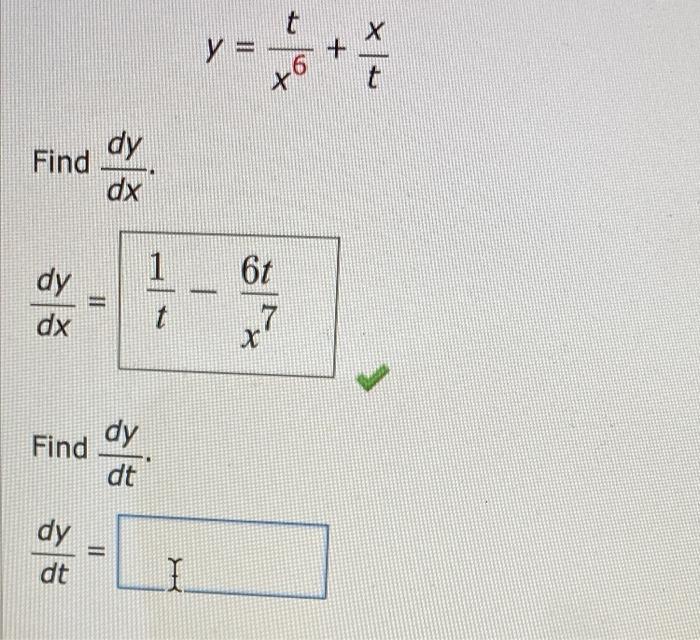 Solved Х Y + Find dy dx dy 1 . 67 7 11 dx t X dy Find dt dy | Chegg.com Solved Х Y + Find dy dx dy 1 . 67 7 11 dx t X dy Find dt dy | Chegg.com