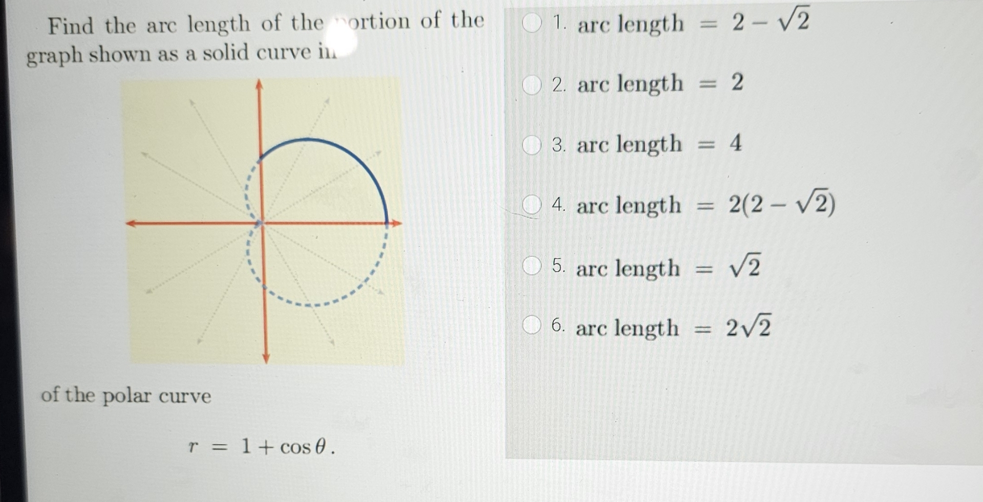 Solved Find the arc length of the ortion of the graph shown | Chegg.com