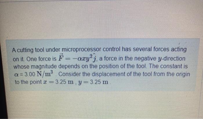 Solved A cutting tool under microprocessor control has | Chegg.com