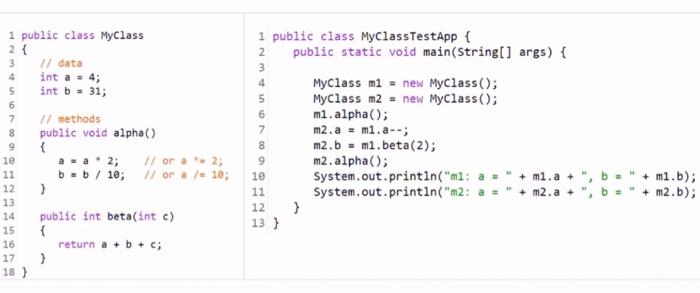 Solved MON00 2 3 4 5 6 1 public class MyClass 21 3 1 data 4 | Chegg.com Solved MON00 2 3 4 5 6 1 public class MyClass 21 3 1 data 4 | Chegg.com