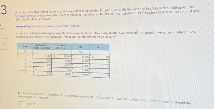 Solved A purely competitive wheat farmer can sell any wheat | Chegg.com