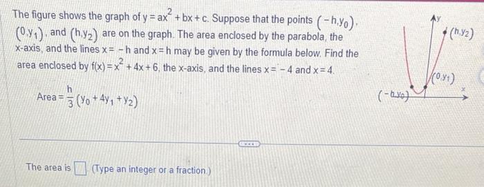 Solved The figure shows the graph of y=ax2+bx+c. Suppose | Chegg.com