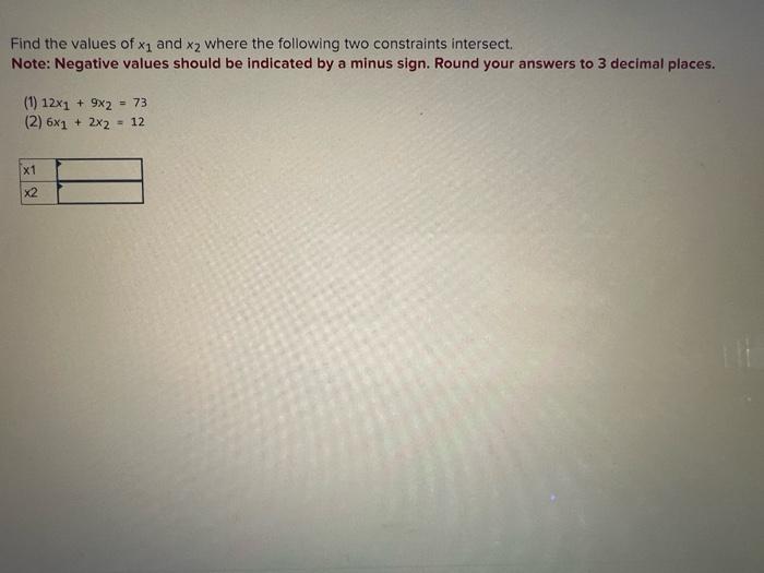Solved Find the values of x1 and x2 where the following two | Chegg.com
