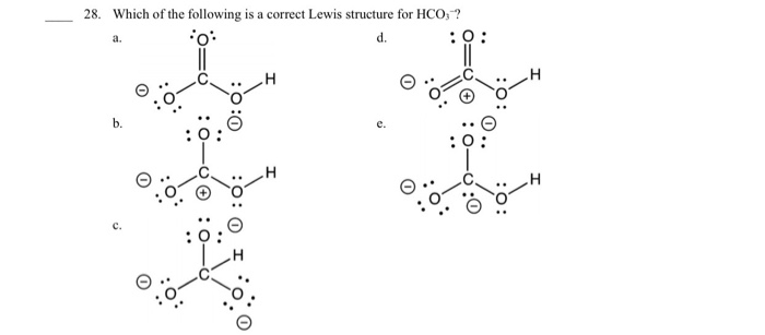 Solved 28. Which of the following is a correct Lewis | Chegg.com
