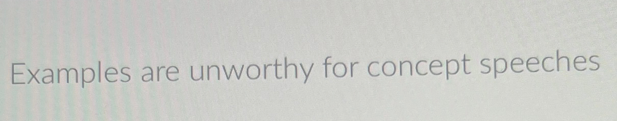 Solved Examples are unworthy for concept speeches | Chegg.com