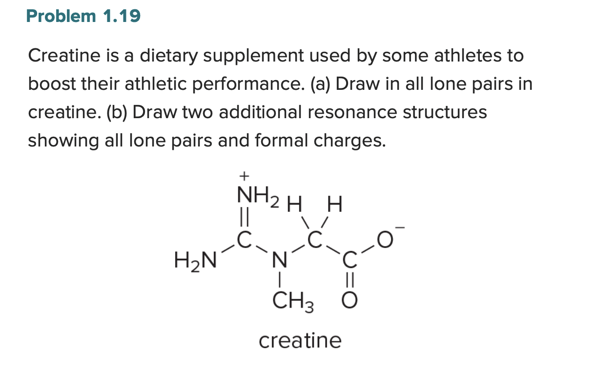 Solved Problem 1.19Creatine is a dietary supplement used by | Chegg.com
