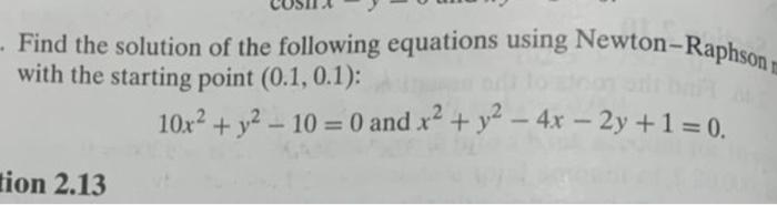 Find the solution of the following equations using | Chegg.com