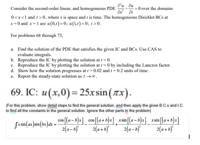 Solved Consider the second-order linear, and homogeneous PDE | Chegg.com