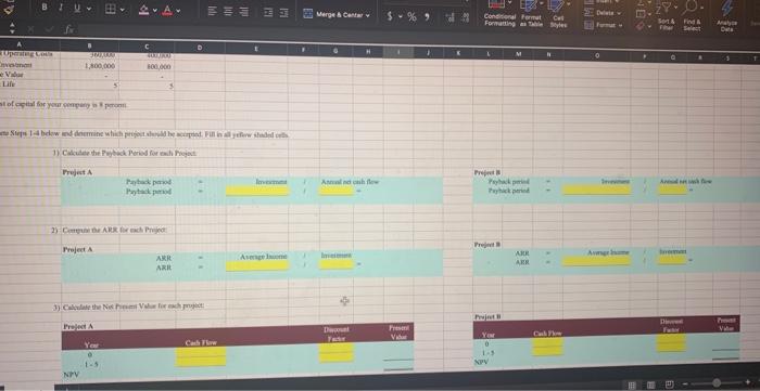 Solved In this activity, you will evaluate two projects | Chegg.com