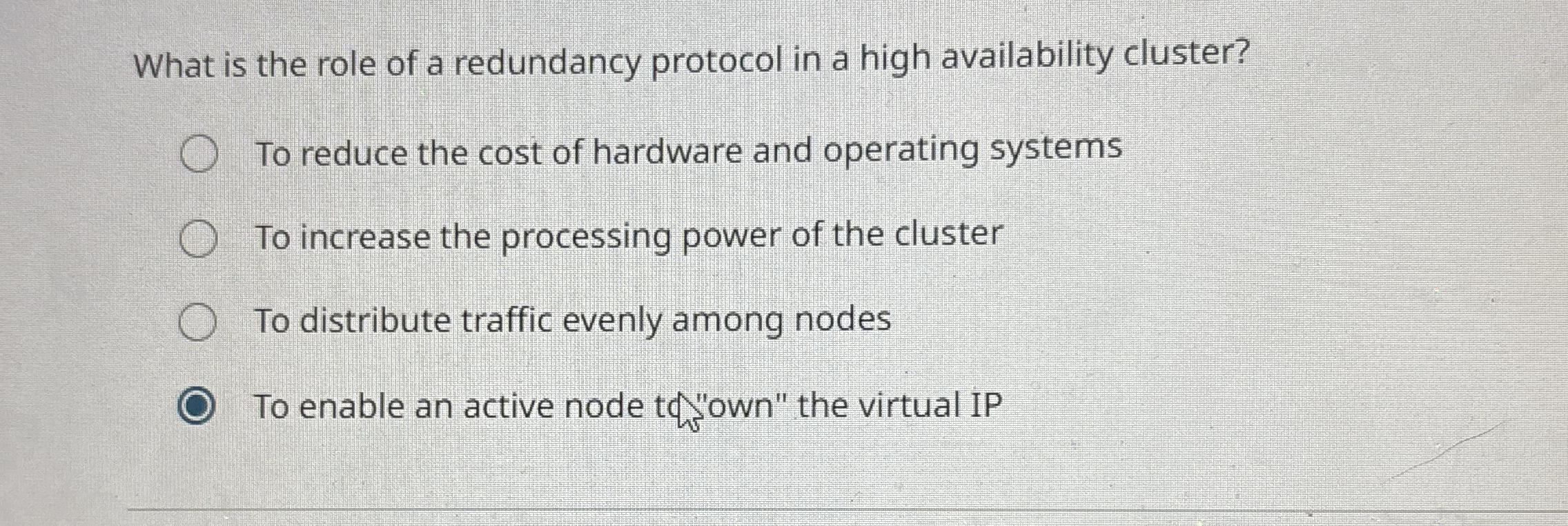 Solved What is the role of a redundancy protocol in a high | Chegg.com
