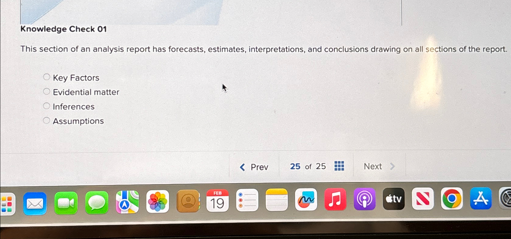 Solved Knowledge Check 01This section of an analysis report | Chegg.com