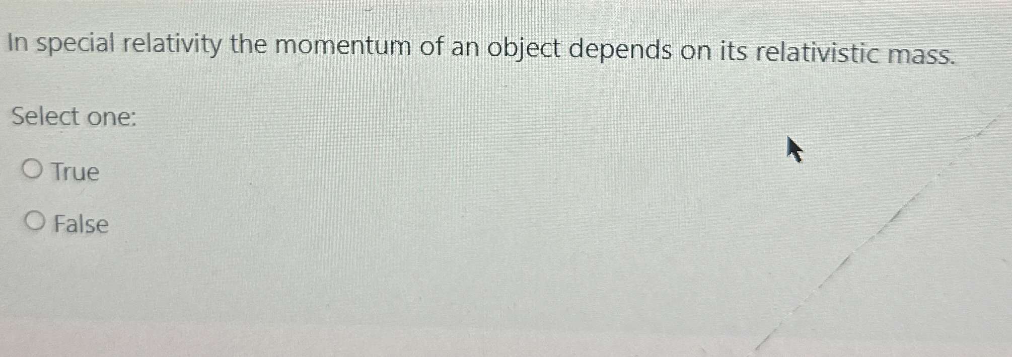 Solved In special relativity the momentum of an object | Chegg.com