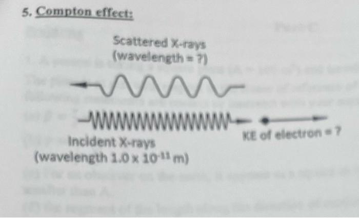Solved 5. Compton effect: | Chegg.com